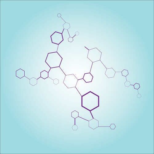 Molecular cell structure background chemical Vector Image