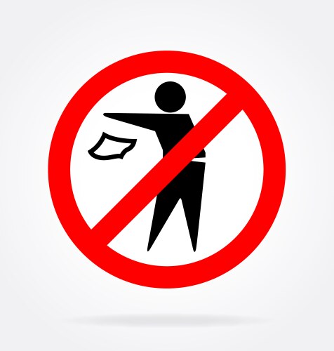 Dont Throw Rubbish Sign Vector Images (over 170)