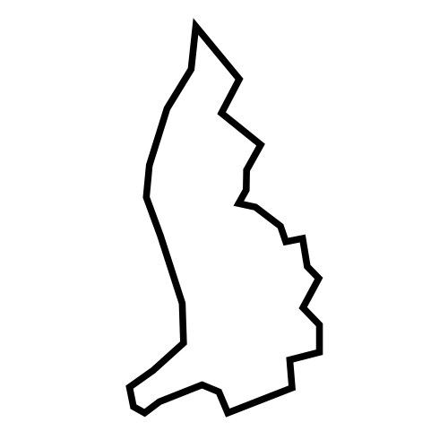 Liechtenstein simplified outline map Royalty Free Vector