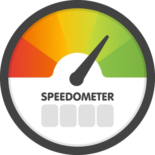 Speed test internet measure speedometer icon fast Vector Image