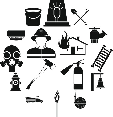 Firefighter black and white Vector Images & Graphics for Commercial Use | VectorStock