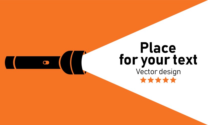 Flashlight on and off position flat Royalty Free Vector