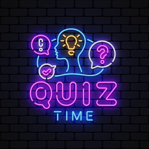 Quiz Neon Background Vector Images (over 730)