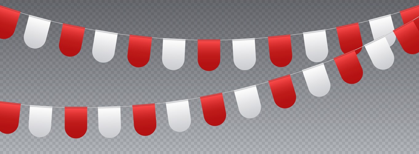 Bunting flags mockup carnival party Royalty Free Vector