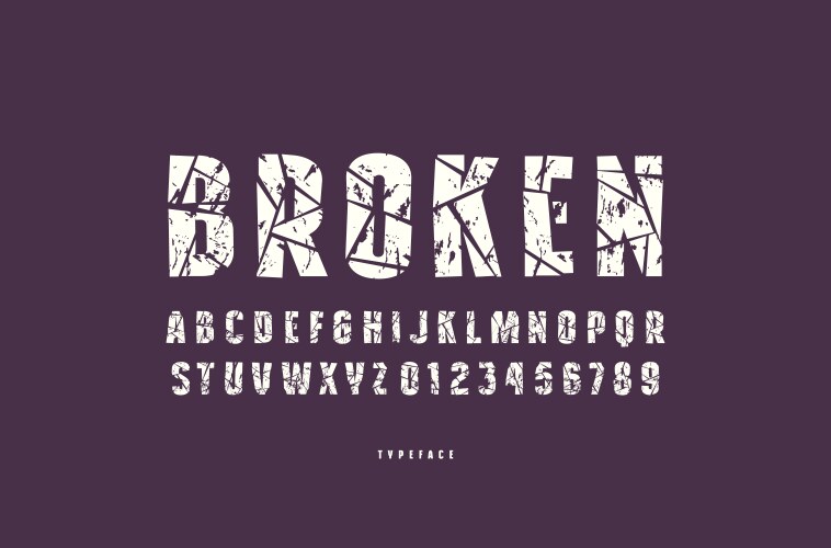 Cracked Font Stone Vector Images (over 160)