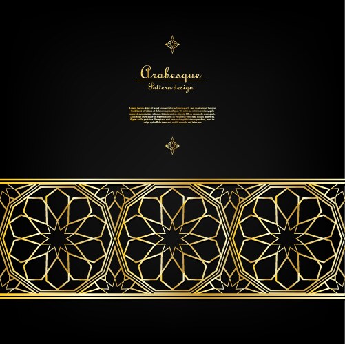 Arabesque thai gold background border Royalty Free Vector