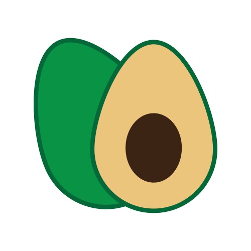 Avocado icon symbol Royalty Free Vector Image - VectorStock