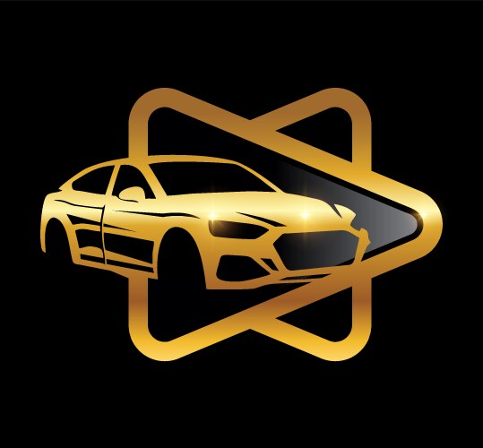 Gold car logo icon Royalty Free Vector Image - VectorStock