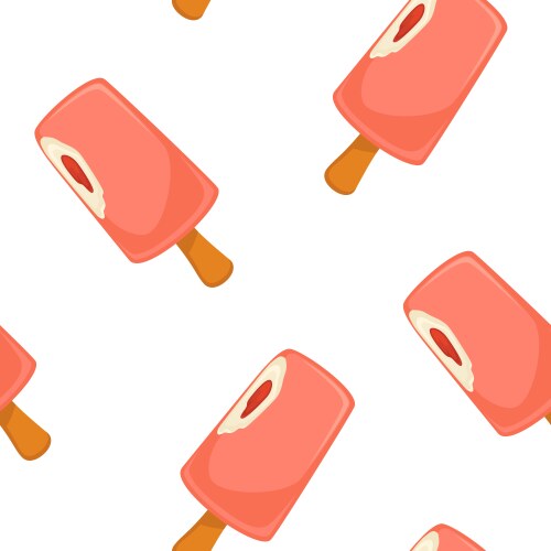 Pattern of cute kawaii style ice cream bars Vector Image