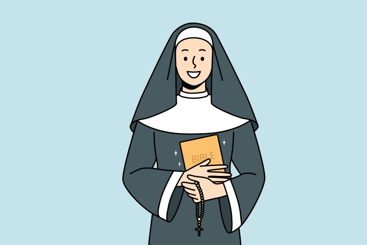 Praying Nun Drawing Vector Images (over 260)