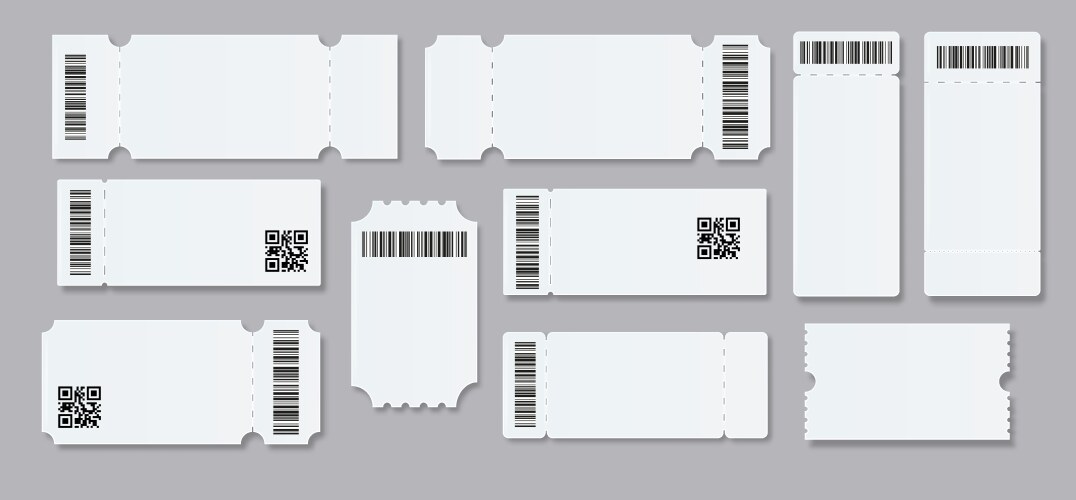 Ticket empty template concert movie theater Vector Image