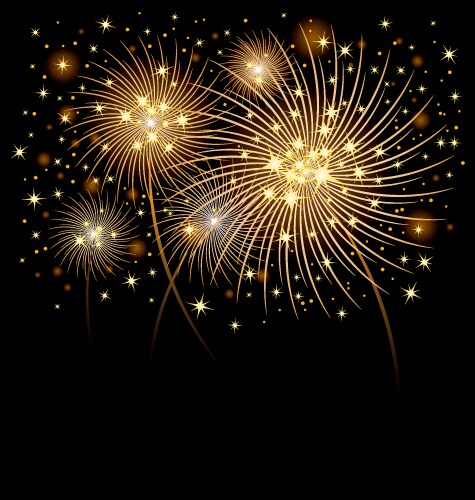 Colorful abstract fireworks background design Vector Image