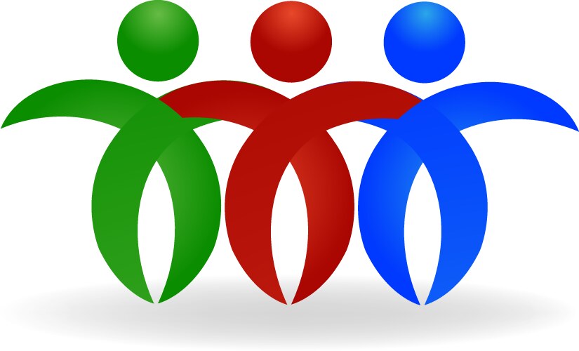 Sign friendship togetherness Royalty Free Vector Image