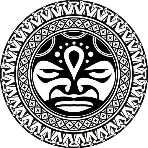 Polynesian Sun Tattoo Meaning Vector Image Sketch Polynesian Tattoo