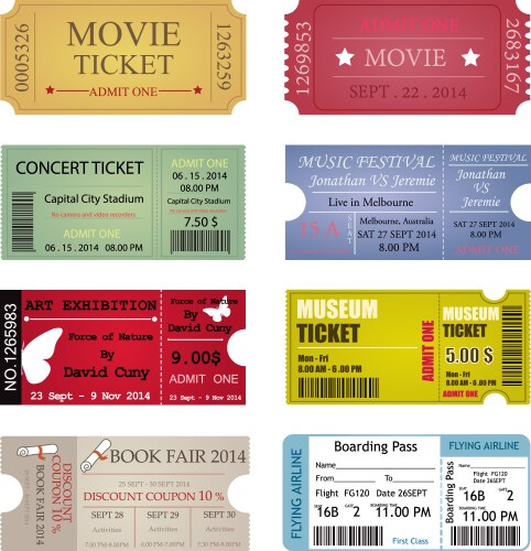Ticket Shape Vector Images (over 6,500)