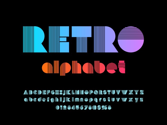 Stylized font Royalty Free Vector Image - VectorStock