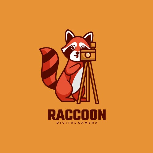 Cute kyubi cartoon mascot logo Royalty Free Vector Image