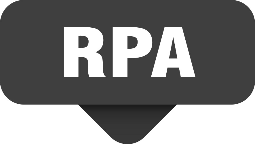 Rpa sticker sign on transparent background Vector Image