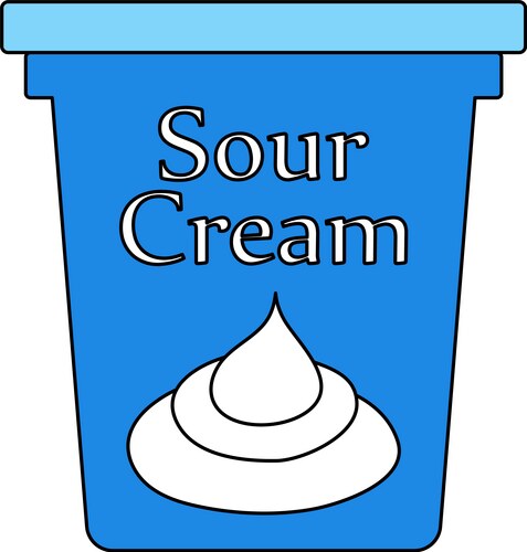 Sour cream icon Royalty Free Vector Image - VectorStock