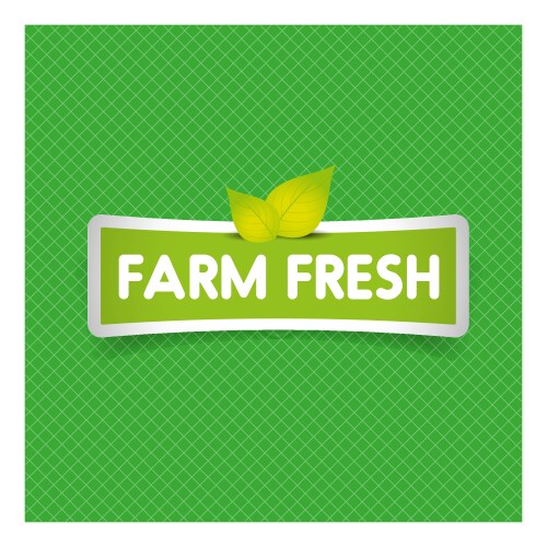 Farm grown shish kebab food packaging label Vector Image