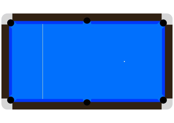 Pool table top view Royalty Free Vector Image - VectorStock