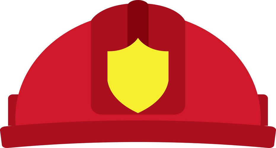 Red Firefighter Helmet Royalty Free Vector Image