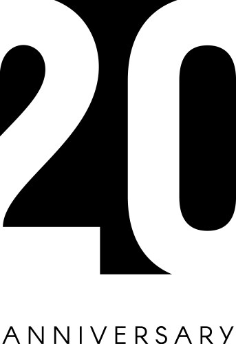 Twenty years emblem template anniversary Vector Image