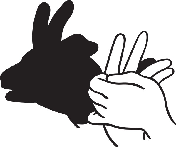 Hand shadow animals Royalty Free Vector Image - VectorStock