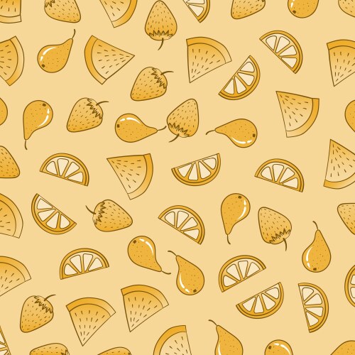 Fast food yellow pattern - seamless texture Vector Image