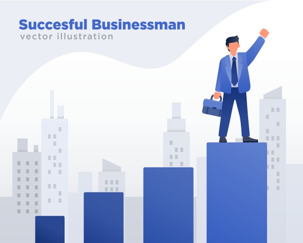 Businessman drawing business idea target market Vector Image