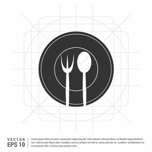 Lunch time icon Vector Images & Graphics for Commercial Use | VectorStock