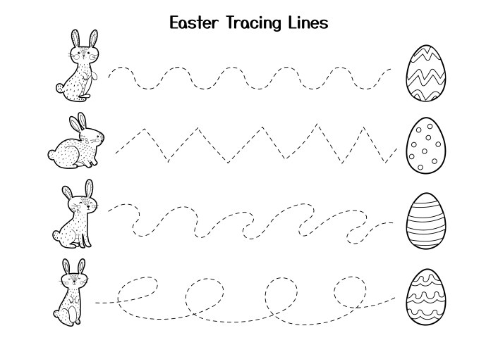 Trace line activity page for kids handwriting Vector Image