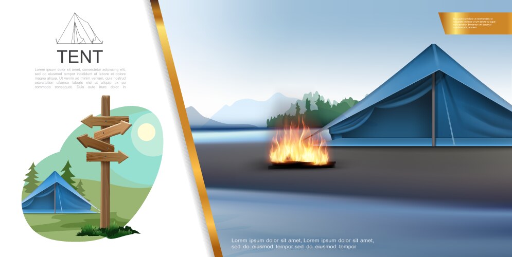 Camping poster set Royalty Free Vector Image - VectorStock