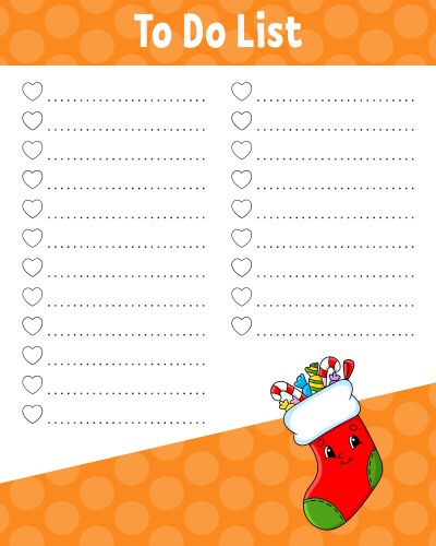 To do list printable template handwriting paper Vector Image