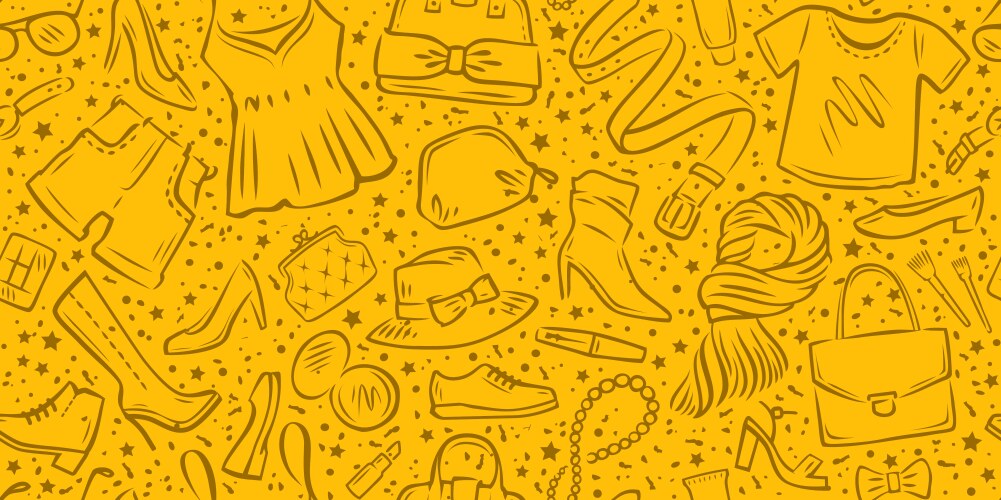 Fashion clothes banner seamless background Vector Image