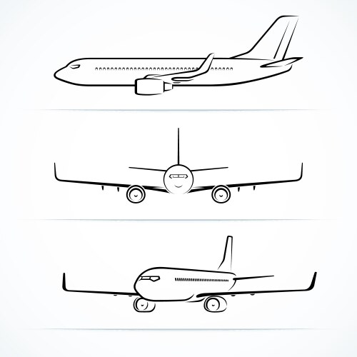 Airplane Outline Vector Images (over 49,000)