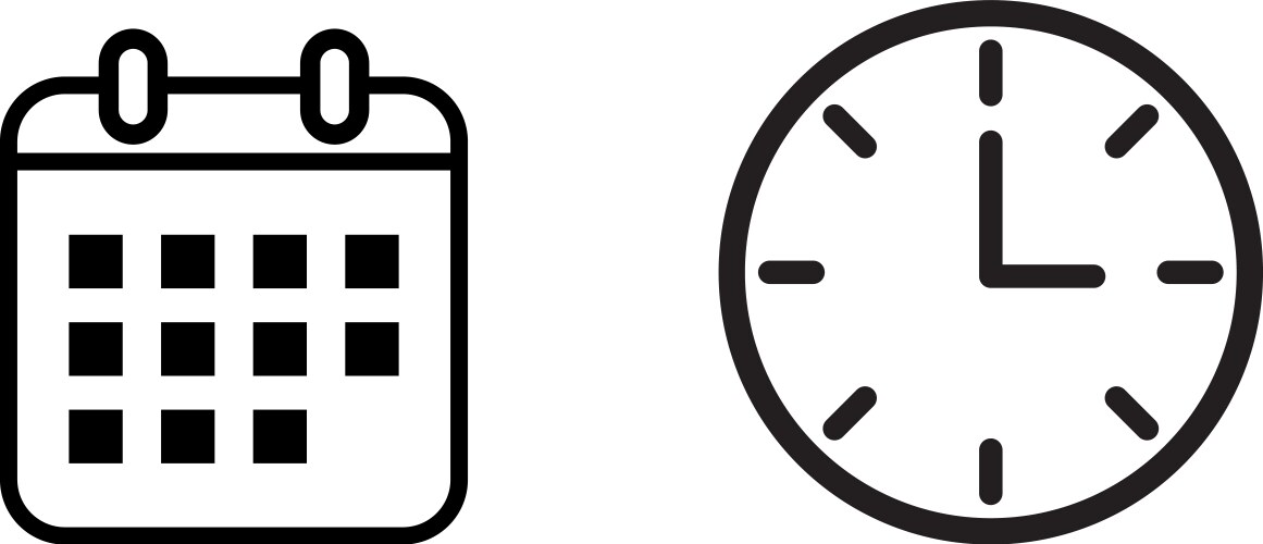 Date and Time Location Icon Vector Images (over 1,500)