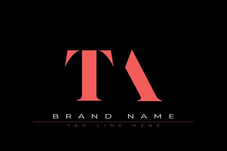 Ta abstract luxury logo Royalty Free Vector Image