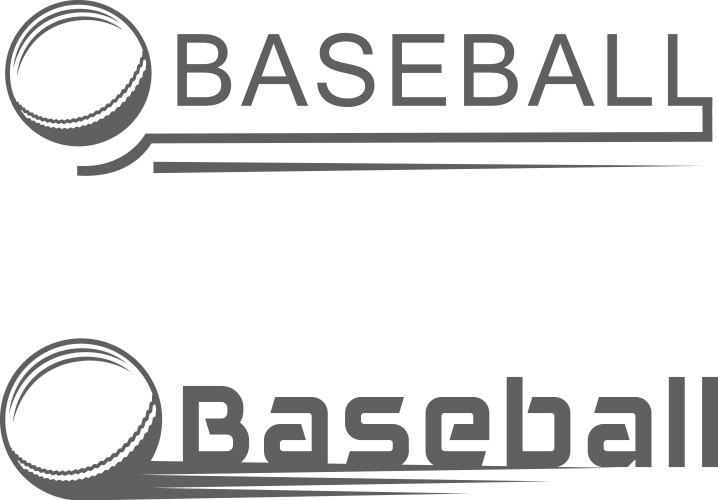 Swooshes text tails for baseball design sports Vector Image