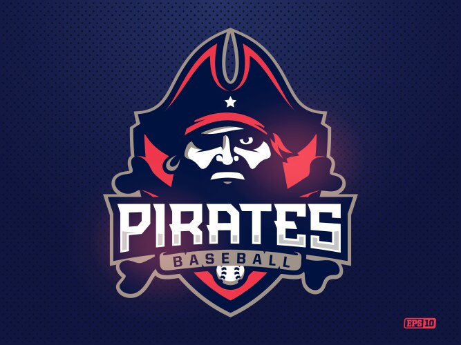 Awesome pirates logo template Royalty Free Vector Image