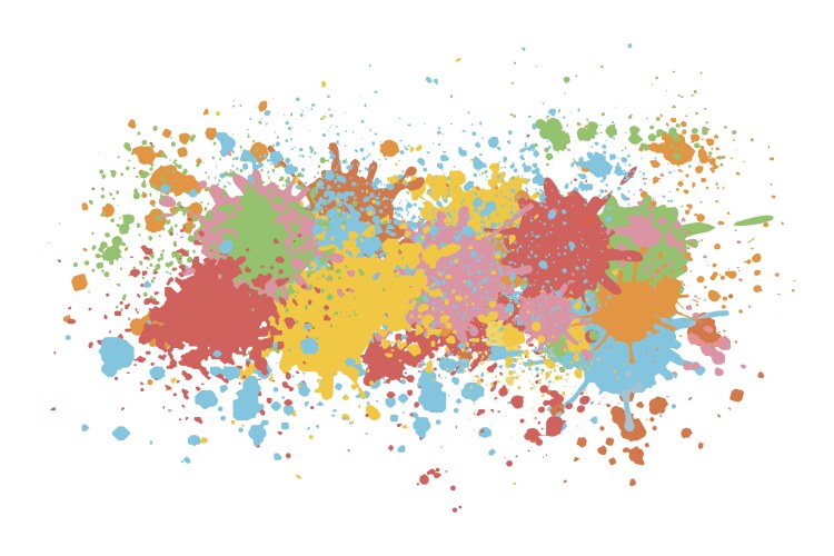 Beautiful banner with bright colorful splash Vector Image