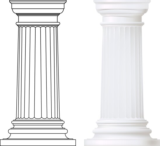 Classic roman greek architecture columns Vector Image