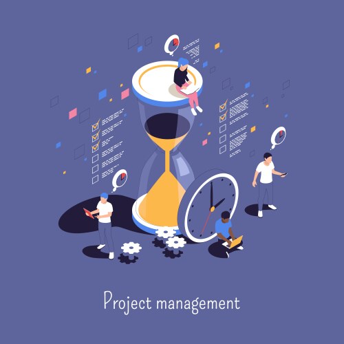 Project management design concept Royalty Free Vector Image