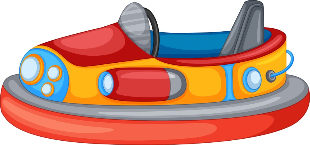 Cartoon bumper car on white background Royalty Free Vector