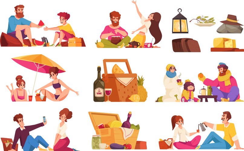 Children do not like vegetables set kids enjoying Vector Image