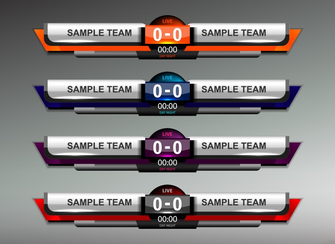 Scoreboard templates set Royalty Free Vector Image