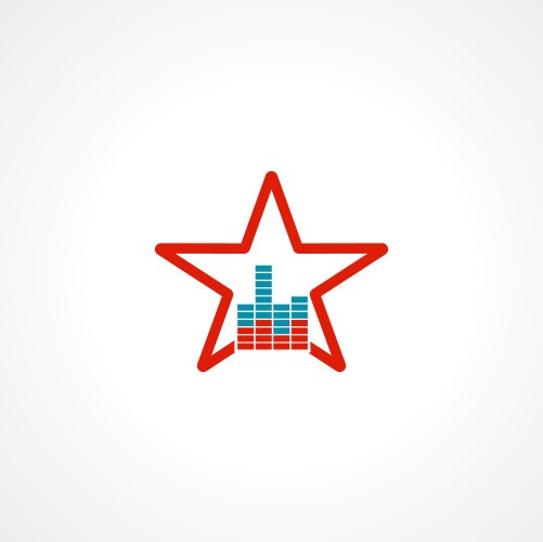 Five star logo design Royalty Free Vector Image