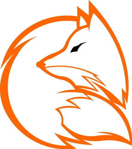 Fox travel logo Royalty Free Vector Image - VectorStock