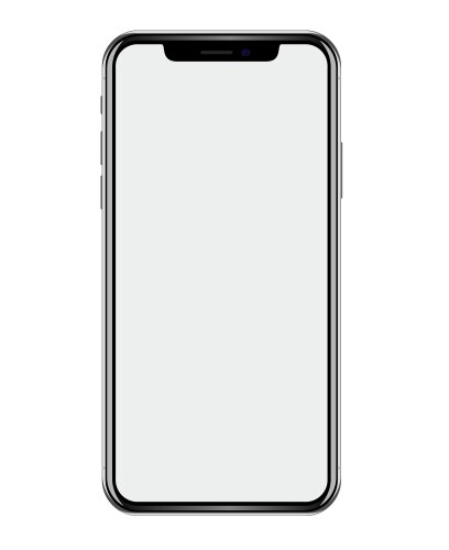 Black smart phone isolated on transparent Vector Image