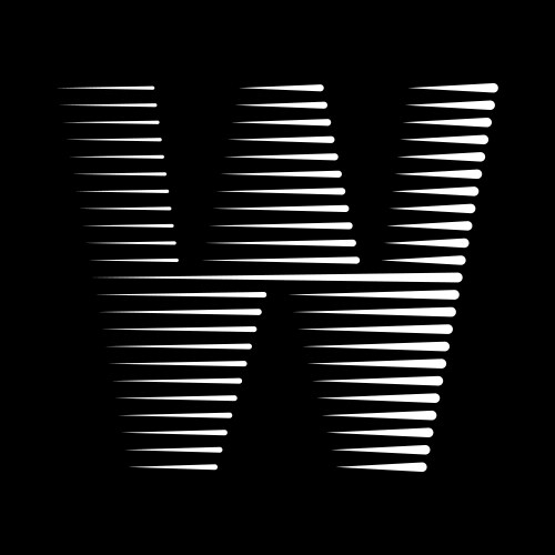 W letter lines logo icon Royalty Free Vector Image